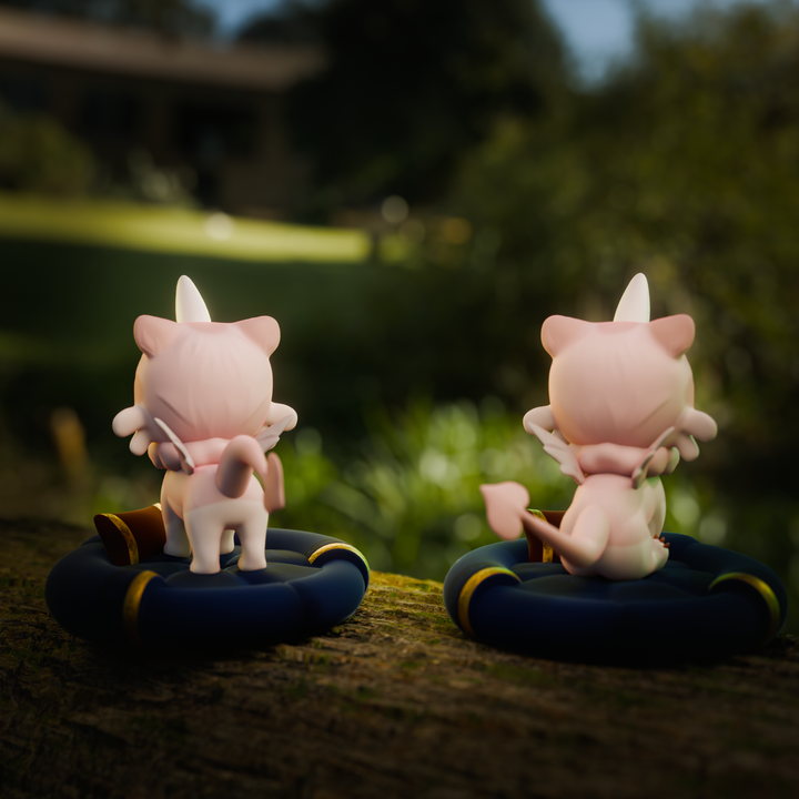 3D Printable Honkai Star Rail HSR Chimera Pink Cute Toy (2 Poses ...