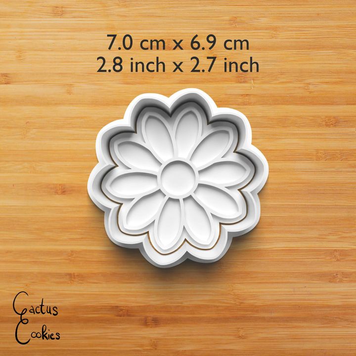 3D Printable Daisy Flower Cookie Cutter set 0844 by James-Jason Beckers