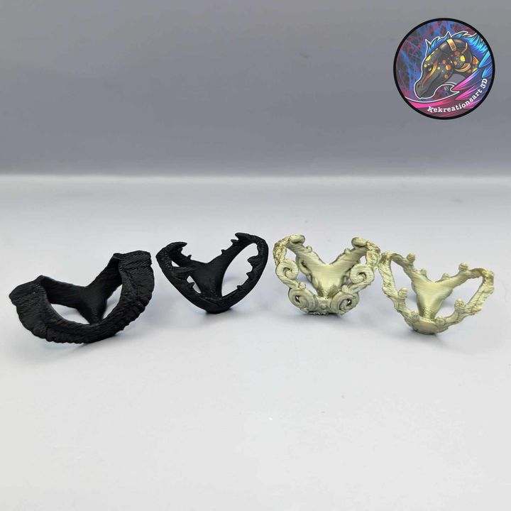 3D Printable Decorative Ring Splints for Hypermobility (4 set) by Kirsten M
