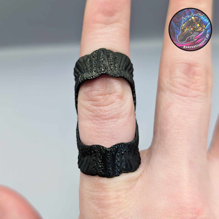 3D Printable Decorative Ring Splints for Hypermobility (4 set) by Kirsten M