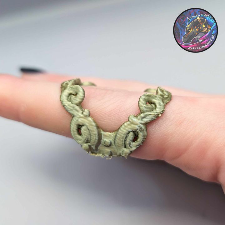 3D Printable Decorative Ring Splints for Hypermobility (4 set) by Kirsten M