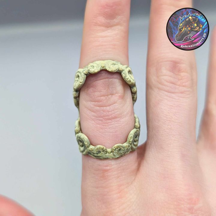 3D Printable Decorative Ring Splints for Hypermobility (4 set) by Kirsten M