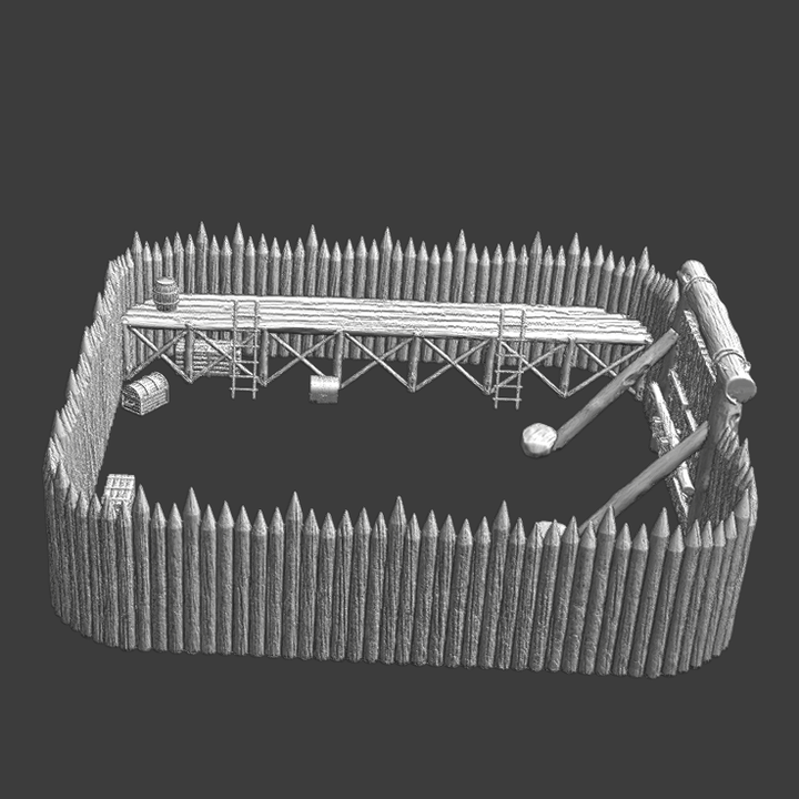 3D Printable Medieval Simple Fortification by Northern Crusades Miniatures