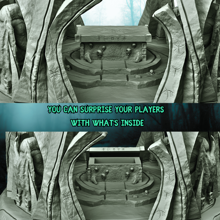 3D Printable Cult of Cthulhu: Cultists pin-up, Altar terrain [Personal ...