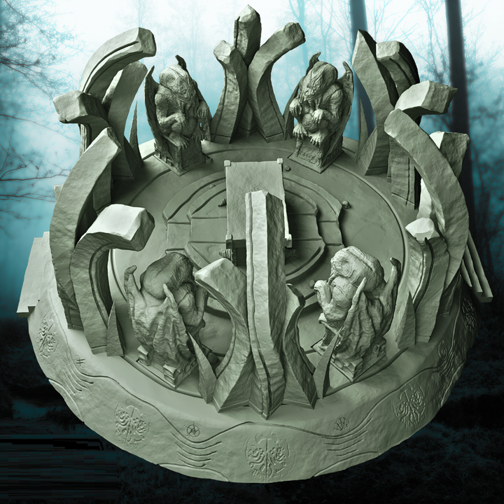 3D Printable Cult of Cthulhu: Cultists pin-up, Altar terrain [Personal ...