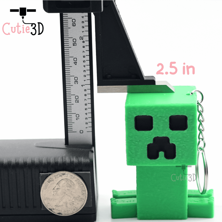 3D Printable Cutie3D Articulated Minecraft Creeper Keycap Fidget ...