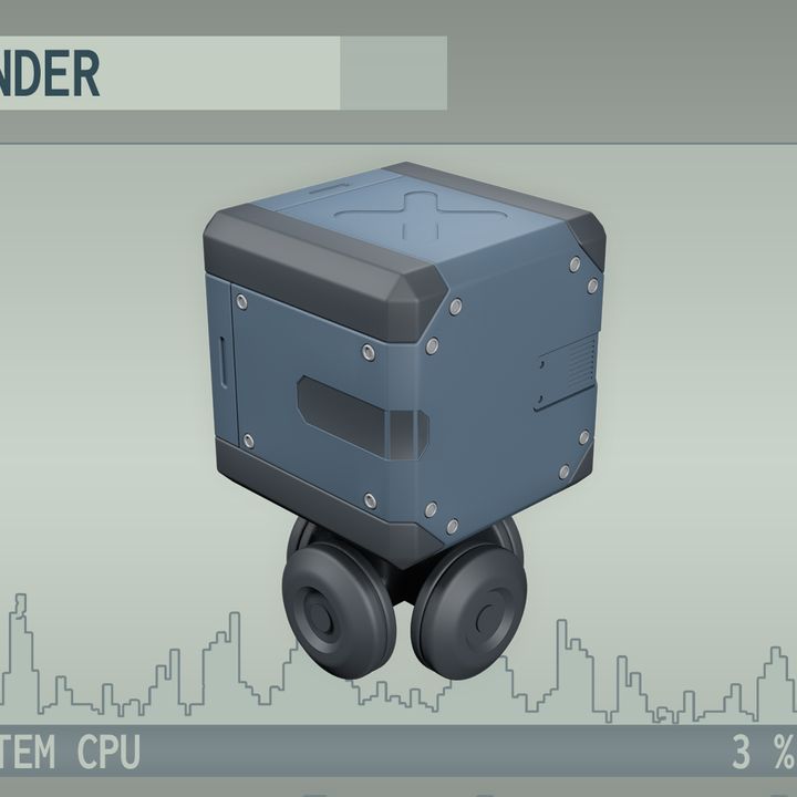 3D Printable Starfield Security robot (Supportless) by Branislav Jánošík