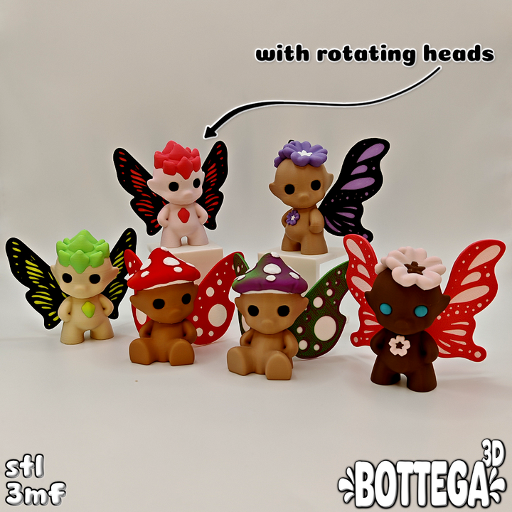 3D Printable BIXIE! The first trio! Menta - Flore - Aman by NOZZLE NOOK