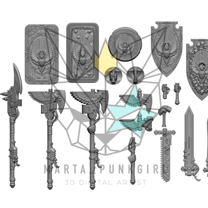 3D Printable Grecoroman weapons by MartaPunkGirl