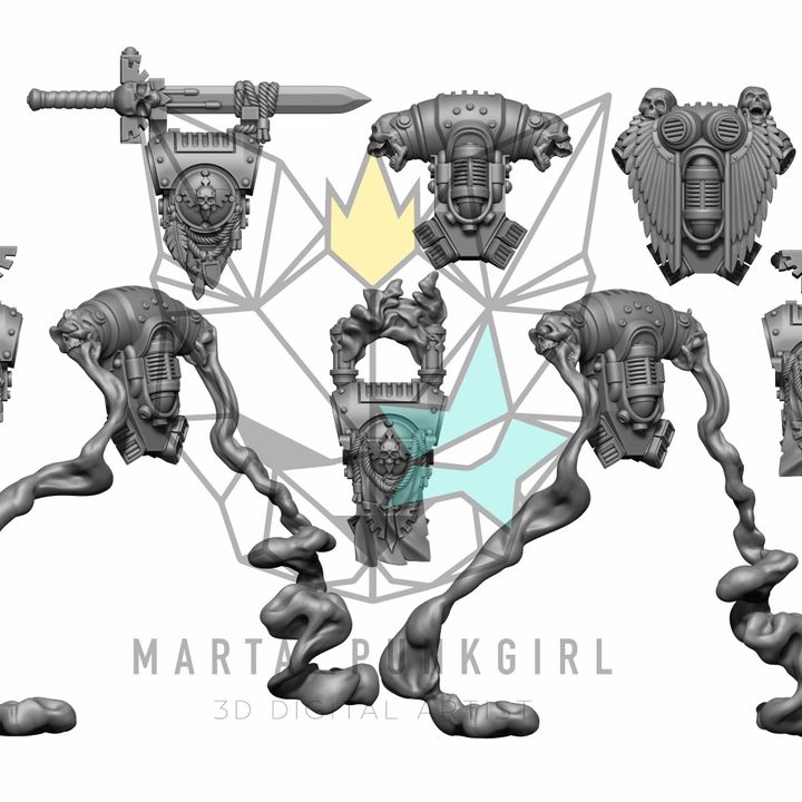 3D Printable Hooded general back packs by MartaPunkGirl