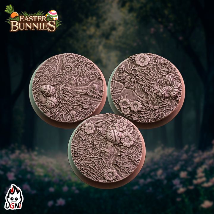 3D Printable x10 Base - Easter Bunnies (Frogmen proxy) - UGNI - Fantasy ...