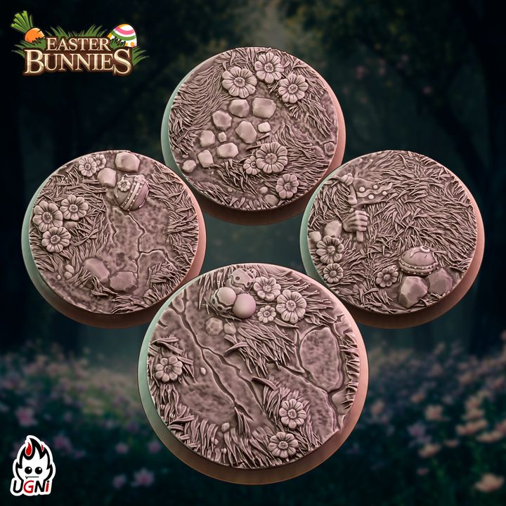 3D Printable x10 Base - Easter Bunnies (Frogmen proxy) - UGNI - Fantasy ...