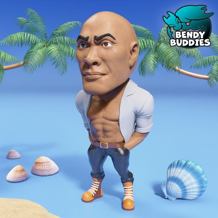 3D Printable The Rock Dwayne Johnson / Actor Character / American ...