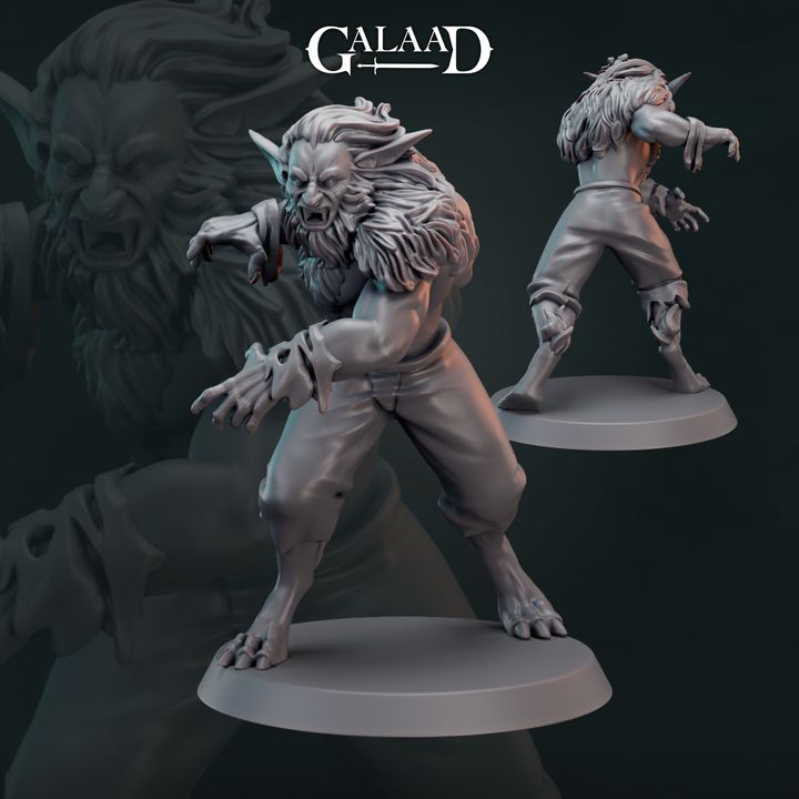 3D Printable Wulfen norse by Galaad Miniatures
