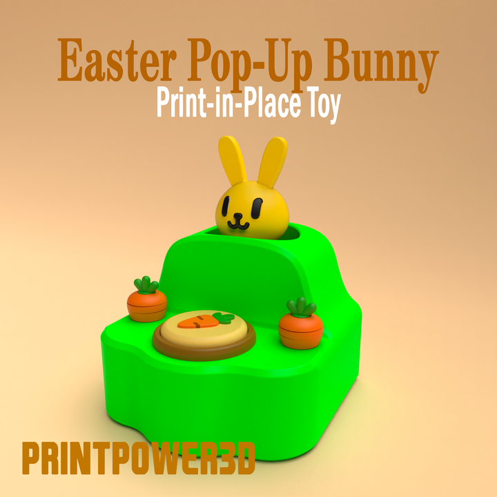 3D Printable Easter Pop-Up Bunny - Fidget Toy - Jumping Bunny by Alan ...