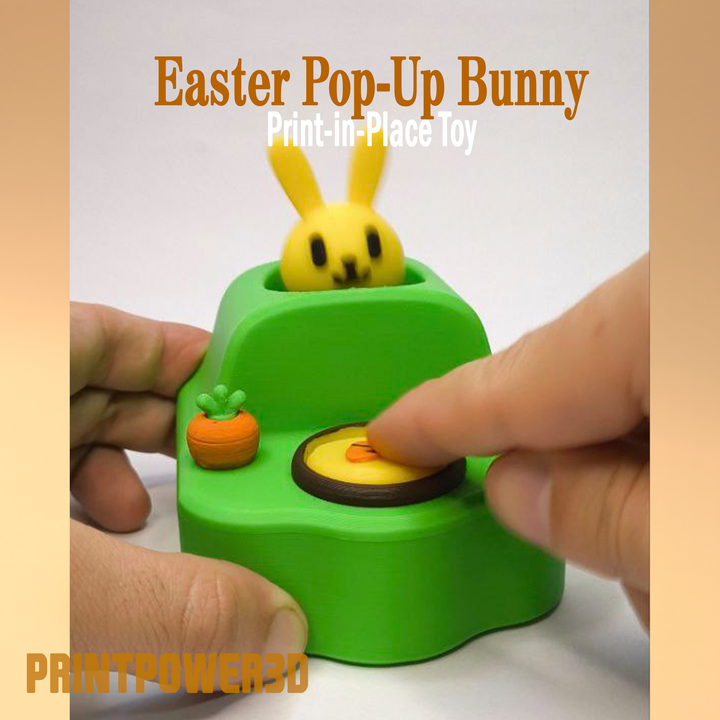 3D Printable Easter Pop-Up Bunny - Fidget Toy - Jumping Bunny by Alan ...