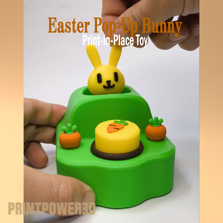 3D Printable Easter Pop-Up Bunny - Fidget Toy - Jumping Bunny by Alan ...