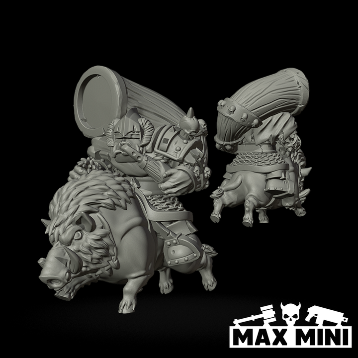 3D Printable Orc Boar Riders by Max Mini