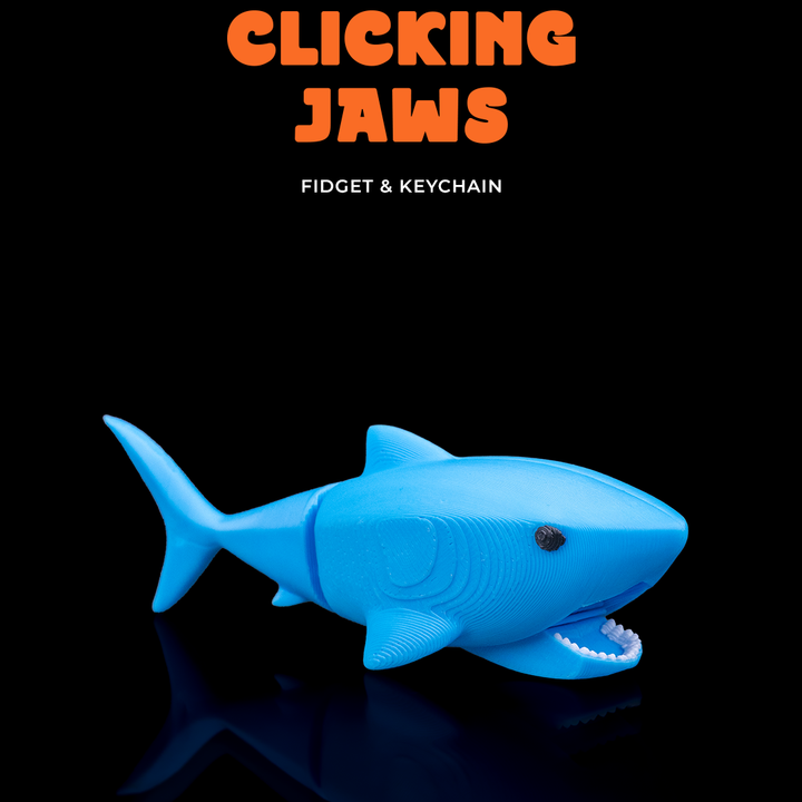 3D Printable Clicking JAWS Fidget & Keychain by Stlflix