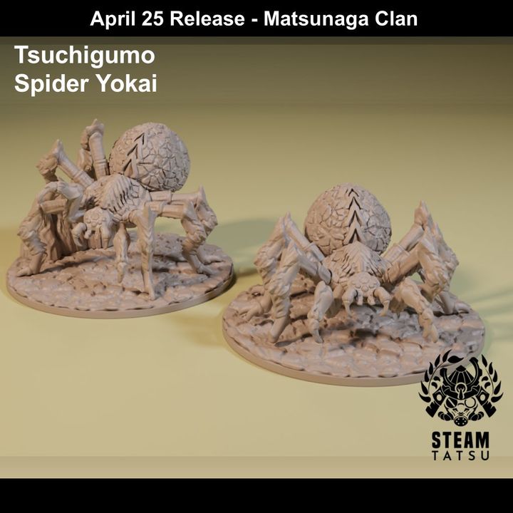 3D Printable Tsuchigumo - Earth Spider Yokai by Steam Tatsu