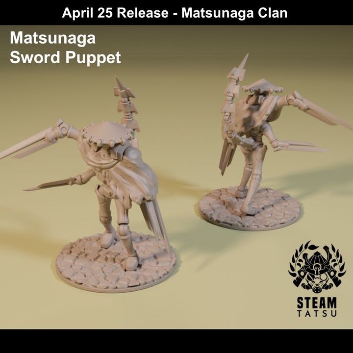3D Printable Matsunaga - Sword Puppet by Steam Tatsu