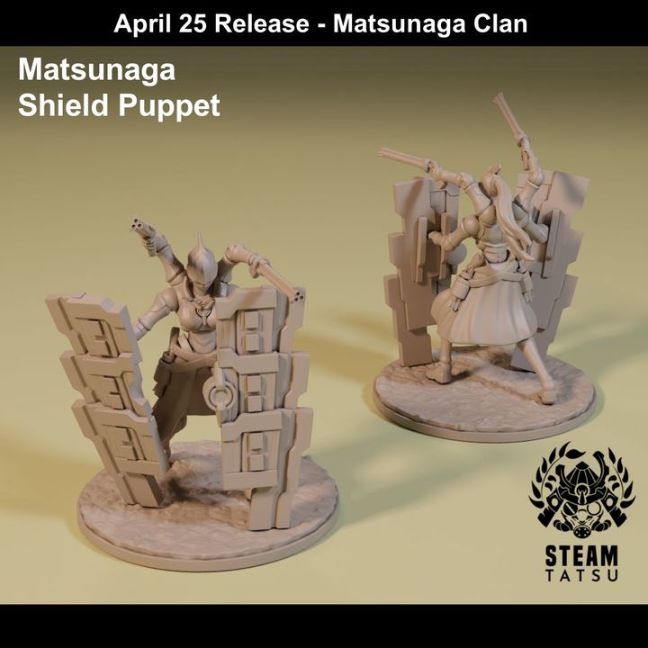 3D Printable Matsunaga - Shield Puppet by Steam Tatsu