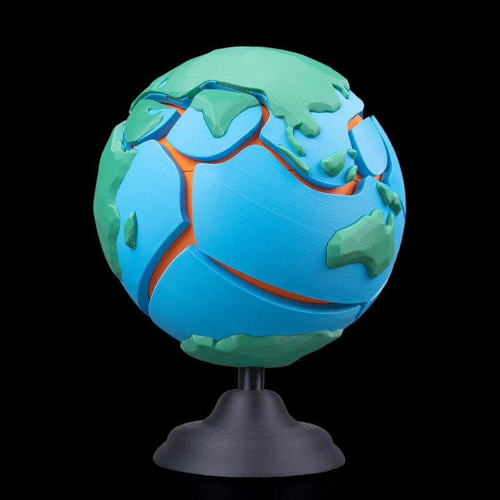 3D Printable Planet Puzzle by Stlflix