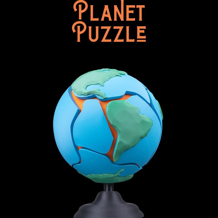 3D Printable Planet Puzzle by Stlflix