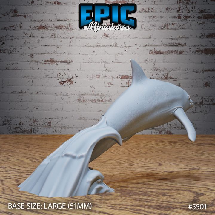 3D Printable Dolphin Jump / Sea Water Creature / Ocean Beast ...
