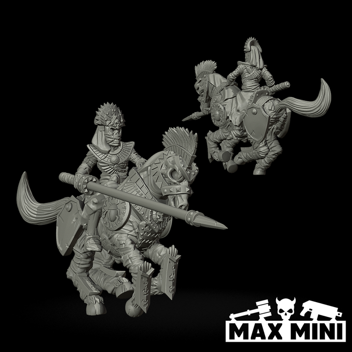 3D Printable Skeleton Heavy Cavalry by Max Mini
