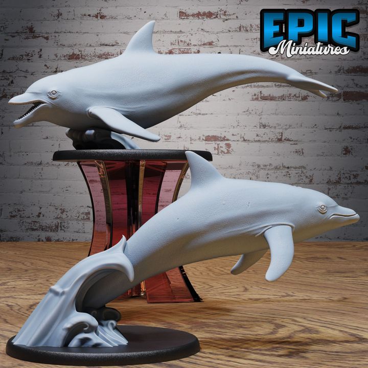 3D Printable Dolphin Set / Sea Water Creature / Ocean Beast ...
