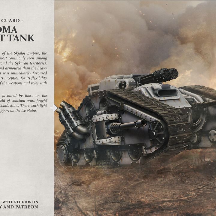 3D Printable Skjalos Guard - Nyoma Assault Tank by Solwyte Studio