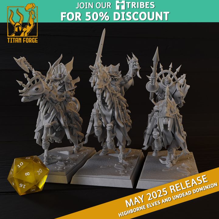 3D Printable Headless Horsemans - Highborne Elves and Undead Dominion ...