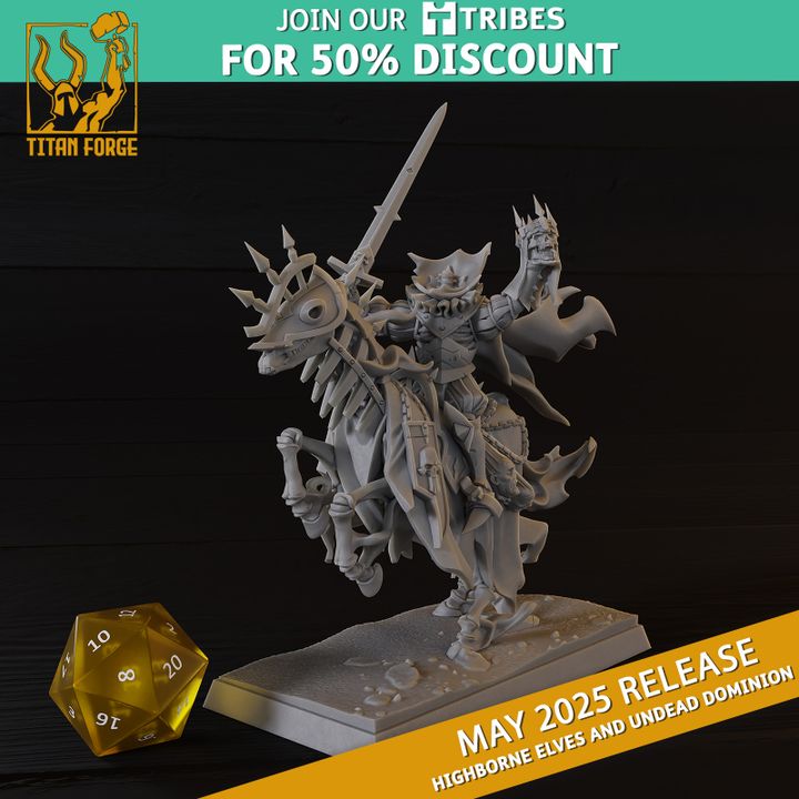 3D Printable Headless Horsemans - Highborne Elves and Undead Dominion ...