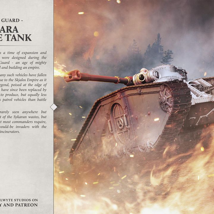 3D Printable Skjalos Guard - Samara Battle Tank by Solwyte Studio