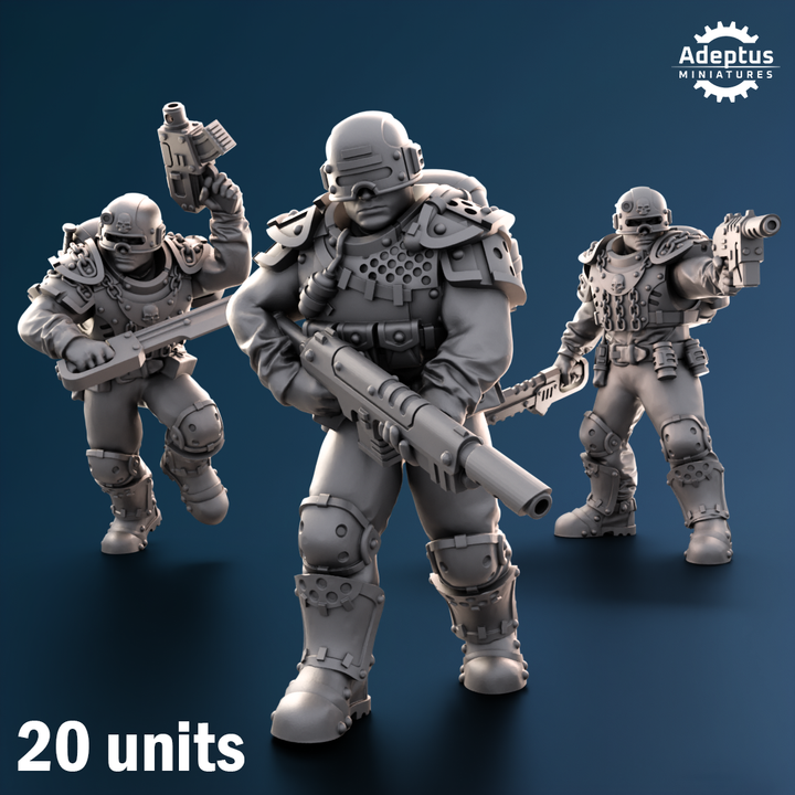 3D Printable Infantry Bundle. Greyplate Troops. Imperial Guard by ...