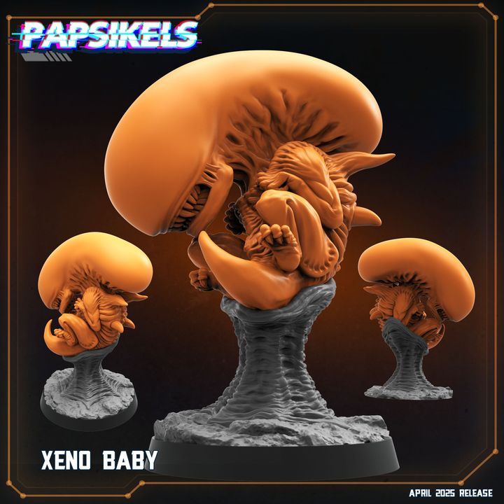 3D Printable XENO BABY by PAPSIKELS MINIATURES