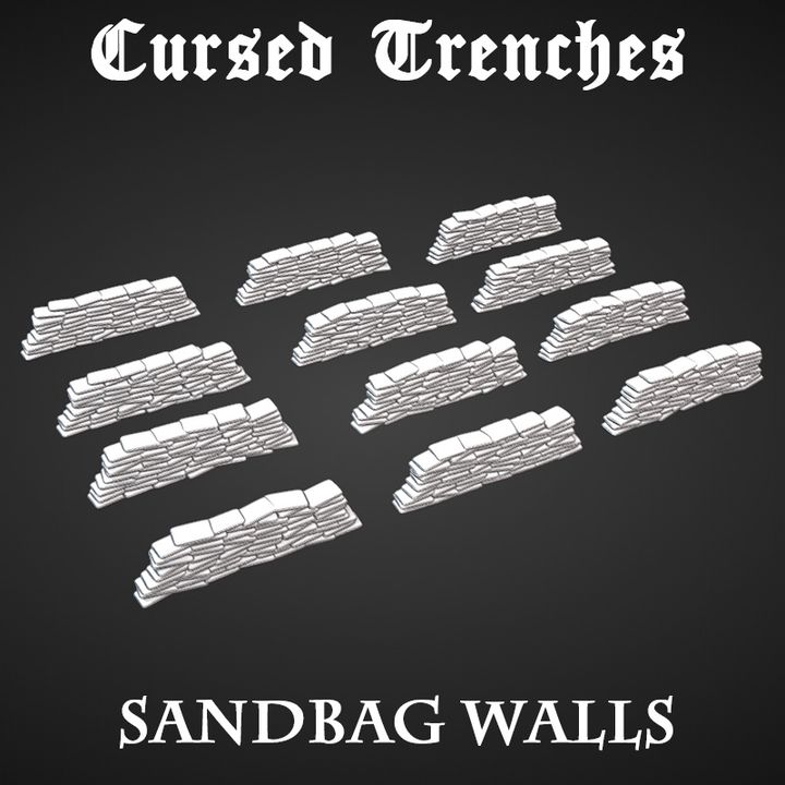 3D Printable Cursed Trenches: Sandbag Walls by Warscape