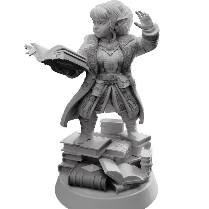 3D Printable Mage Halfling by HoldMyMiniatures