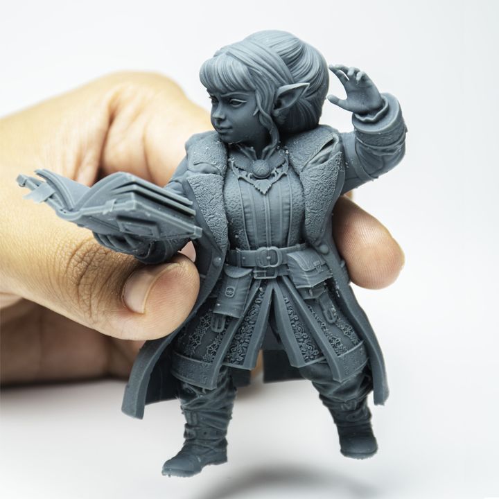 3D Printable Mage Halfling by HoldMyMiniatures