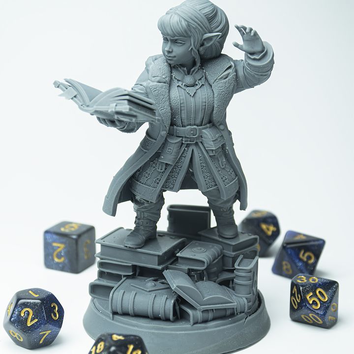 3D Printable Mage Halfling by HoldMyMiniatures