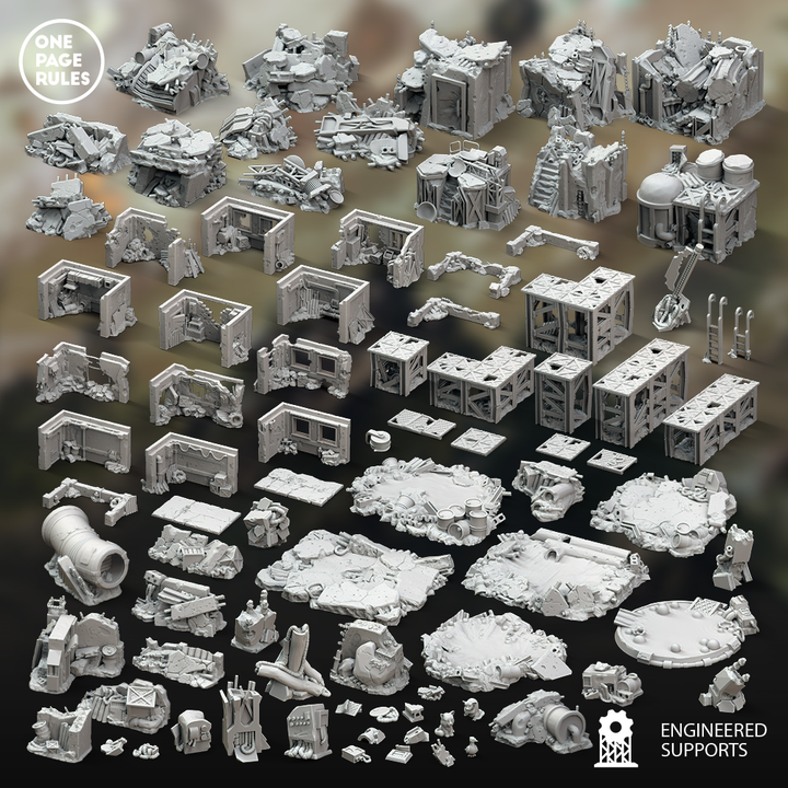 3D Printable Urban Terrain & Bases - Bundle by One Page Rules