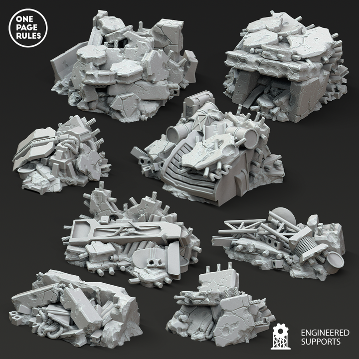 3D Printable Urban Terrain & Bases - Bundle by One Page Rules