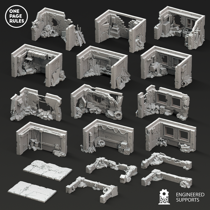 3D Printable Urban Terrain & Bases - Bundle by One Page Rules
