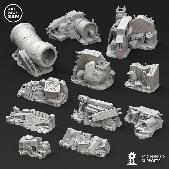 3D Printable Urban Terrain & Bases - Bundle by One Page Rules
