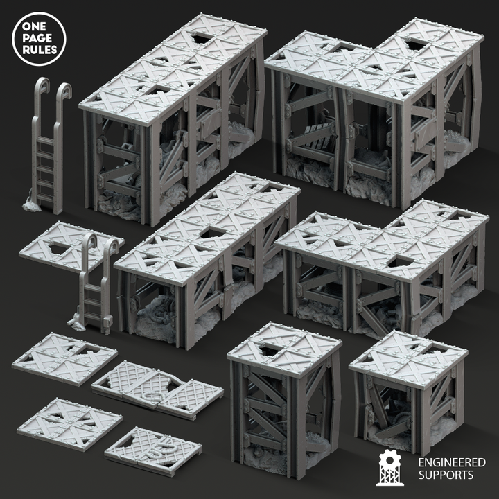 3D Printable Urban Terrain & Bases - Bundle by One Page Rules