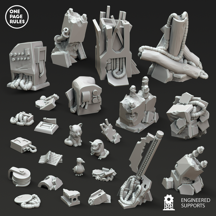 3D Printable Urban Terrain & Bases - Bundle by One Page Rules