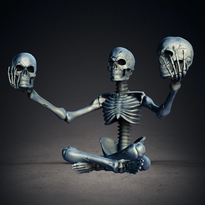 3D Printable Spooky Horror Halloween Skeleton Candle Holder 3D Printer ...