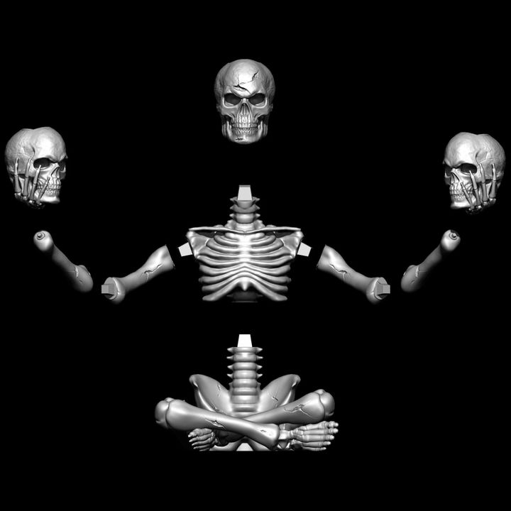 3D Printable Spooky Horror Halloween Skeleton Candle Holder 3D Printer ...