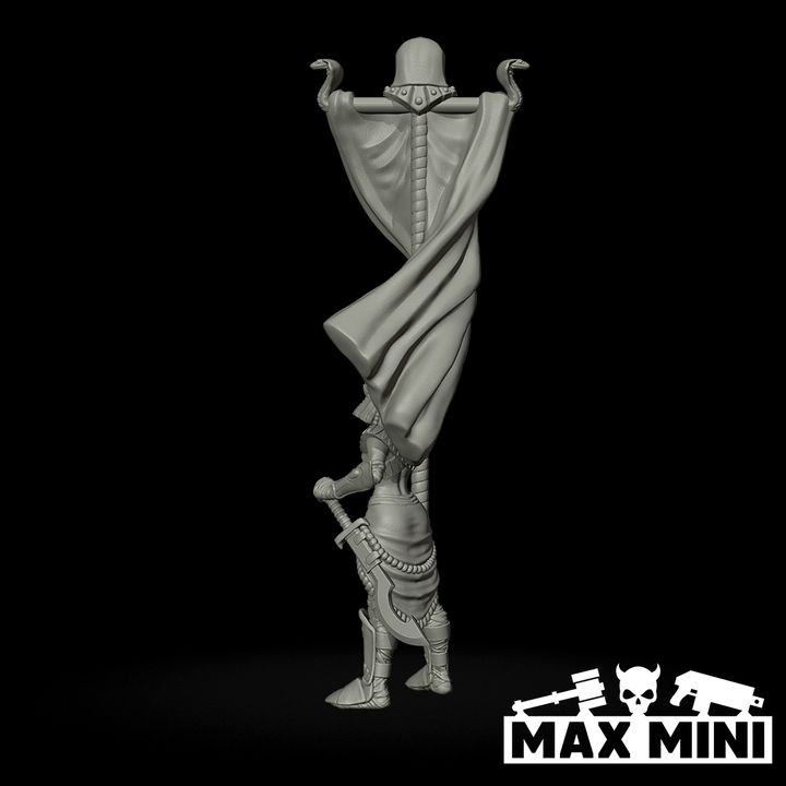 3D Printable Desert Elf Battle Standard by Max Mini